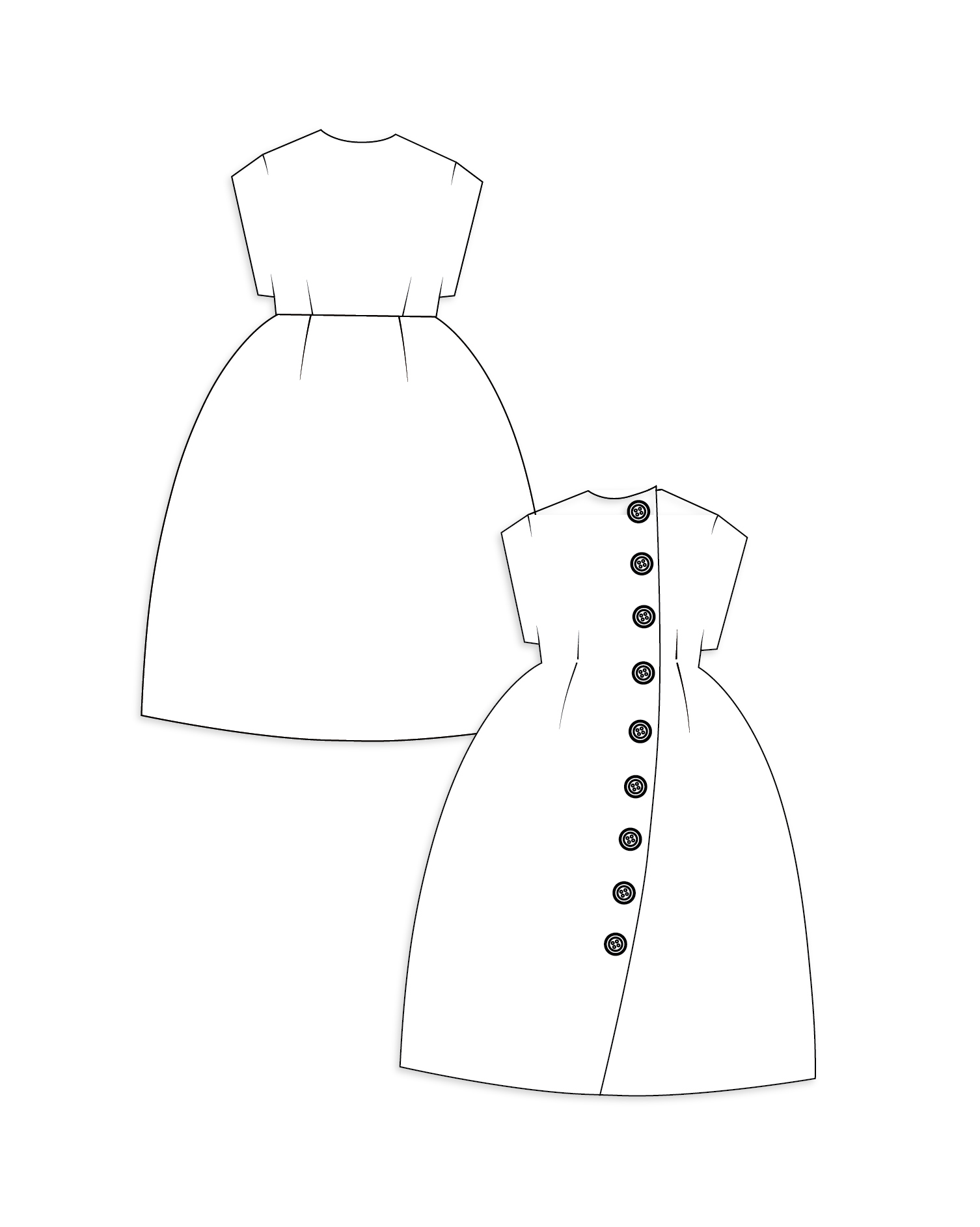 Megadolls Two-Sided Paper Doll Mei Maxi Dress