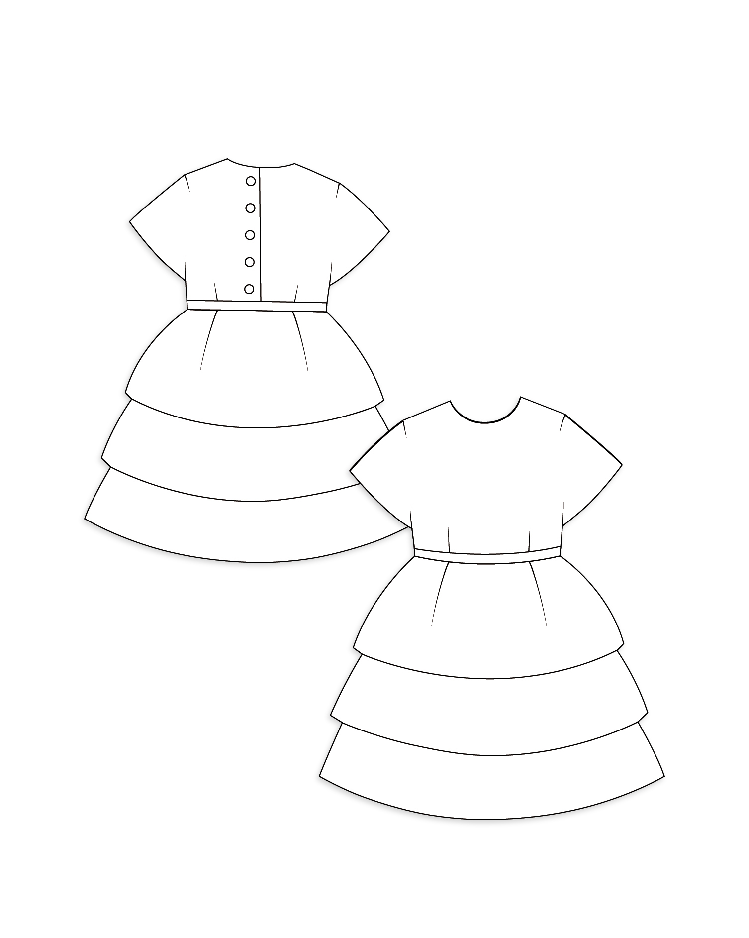 Megadolls Two-Sided Paper Doll Mei Layered Dress