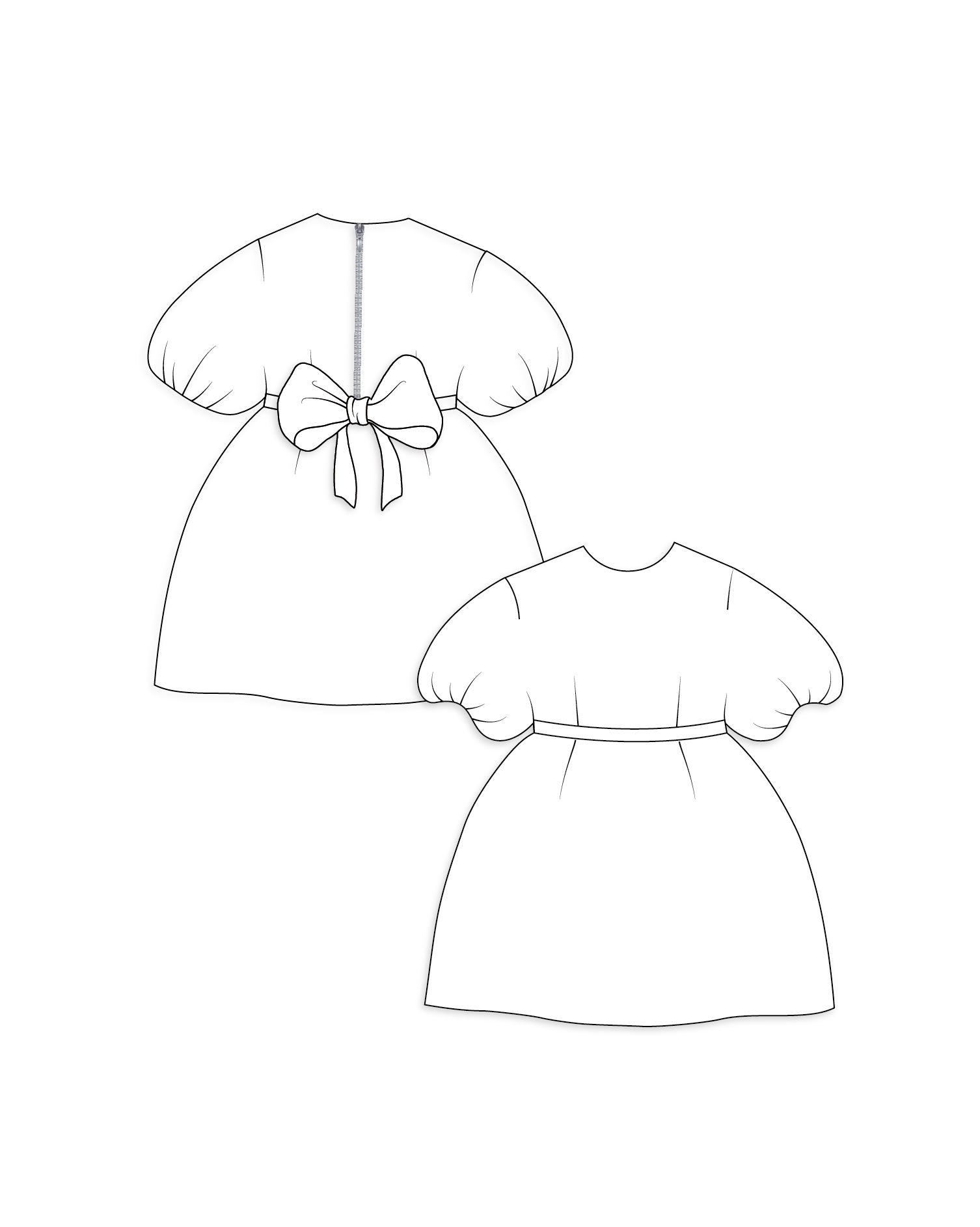 Megadolls Two-Sided Paper Doll Mei Mini Dress