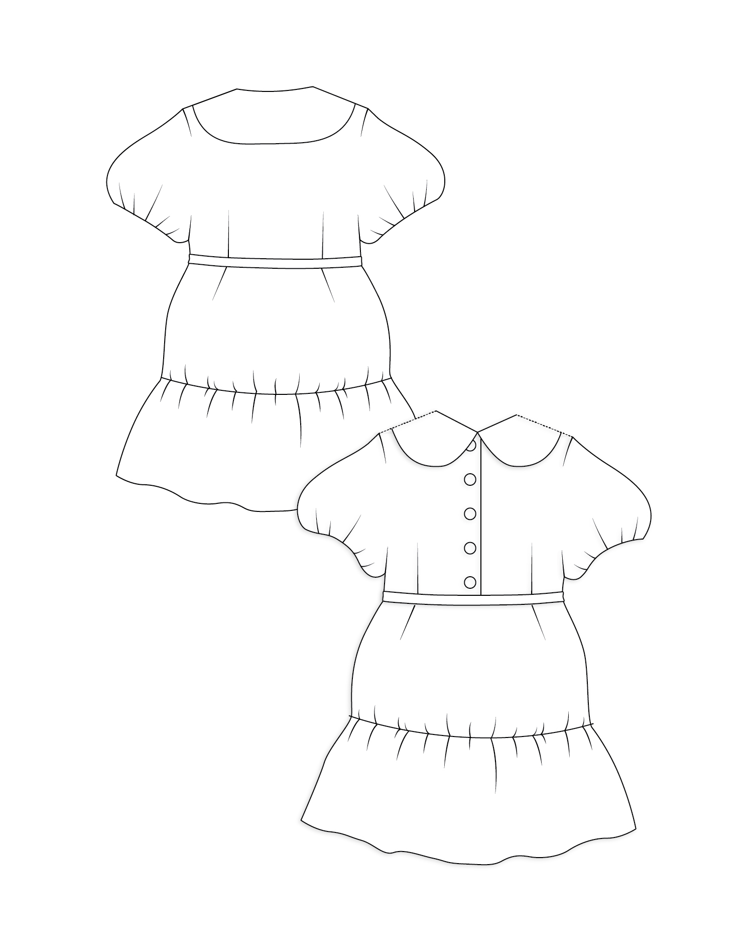 "Megadolls Two-Sided Paper Doll Dalisay Flutter Dress