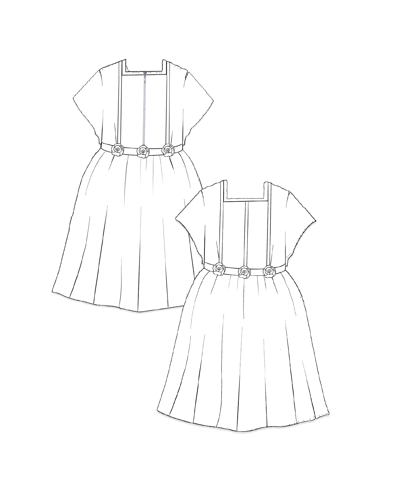 Megadolls Two-Sided Paper Doll Mayi Flutter Dress