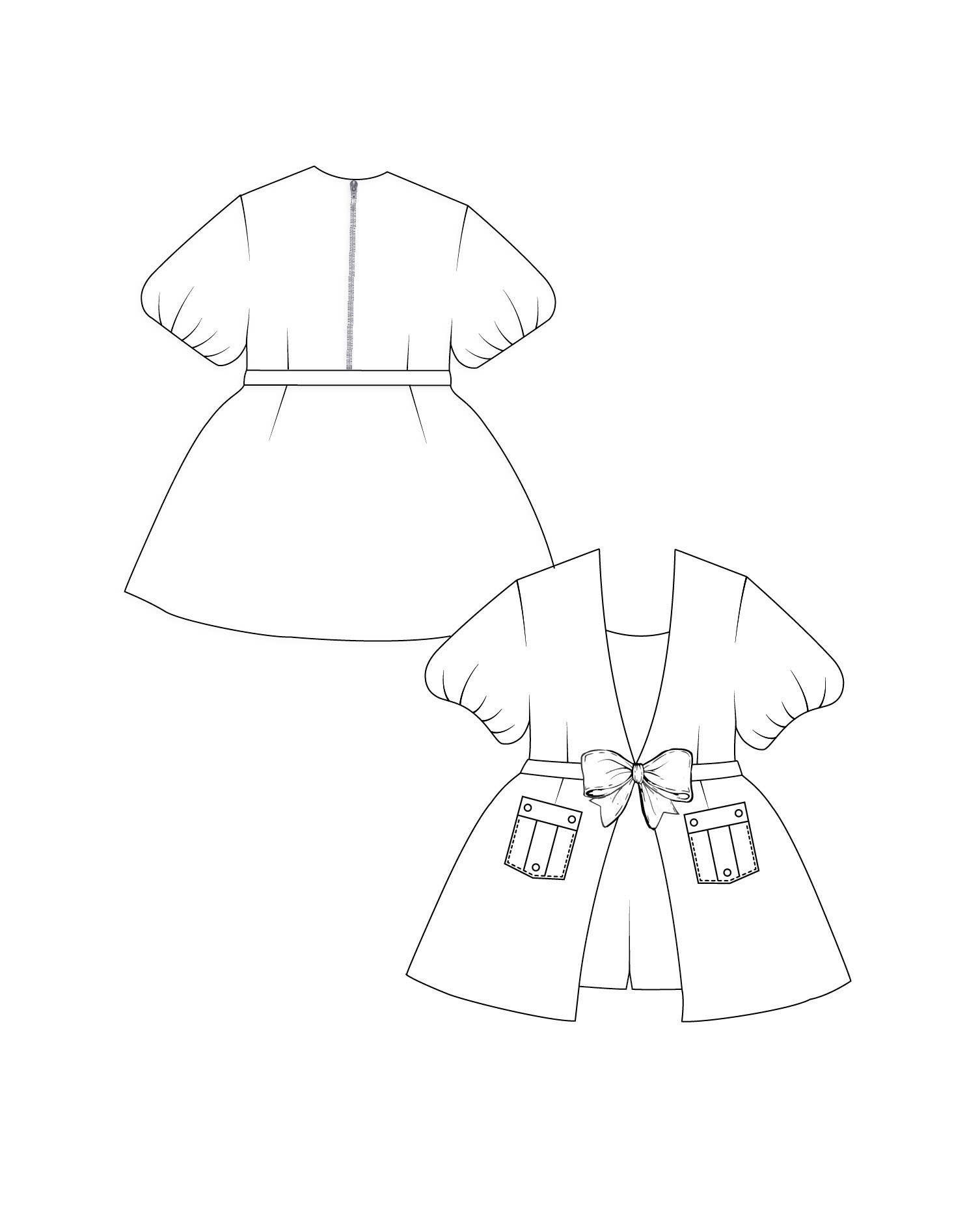Megadolls Two-Sided Paper Doll Mayi Skort Dress